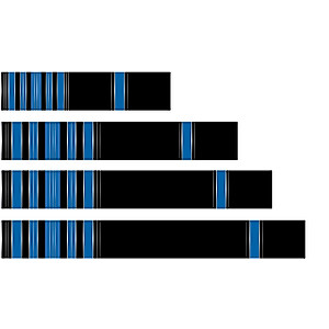 White Water Archery Non-Laminated Blue Traditional 11 Crest Arrow Wraps 15 pk Choose Length Width (9, 1)