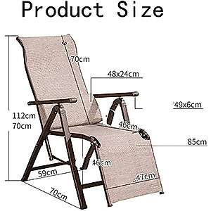ガードレール Recliners Folding Garden Loungers Adjustable Sun Lounger Chair Sunbed with Free Lumbar Pillow for Beach Pool