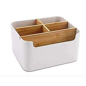 Multi-Purpose Organizer & Storage Box, Remote Control Holder, MakeUp holder, Modern Desk Side Organizer, Bathroom Caddy for Home/ Office - Desk Storage Box, Cell Phone Box, Pen & Pencil Holder