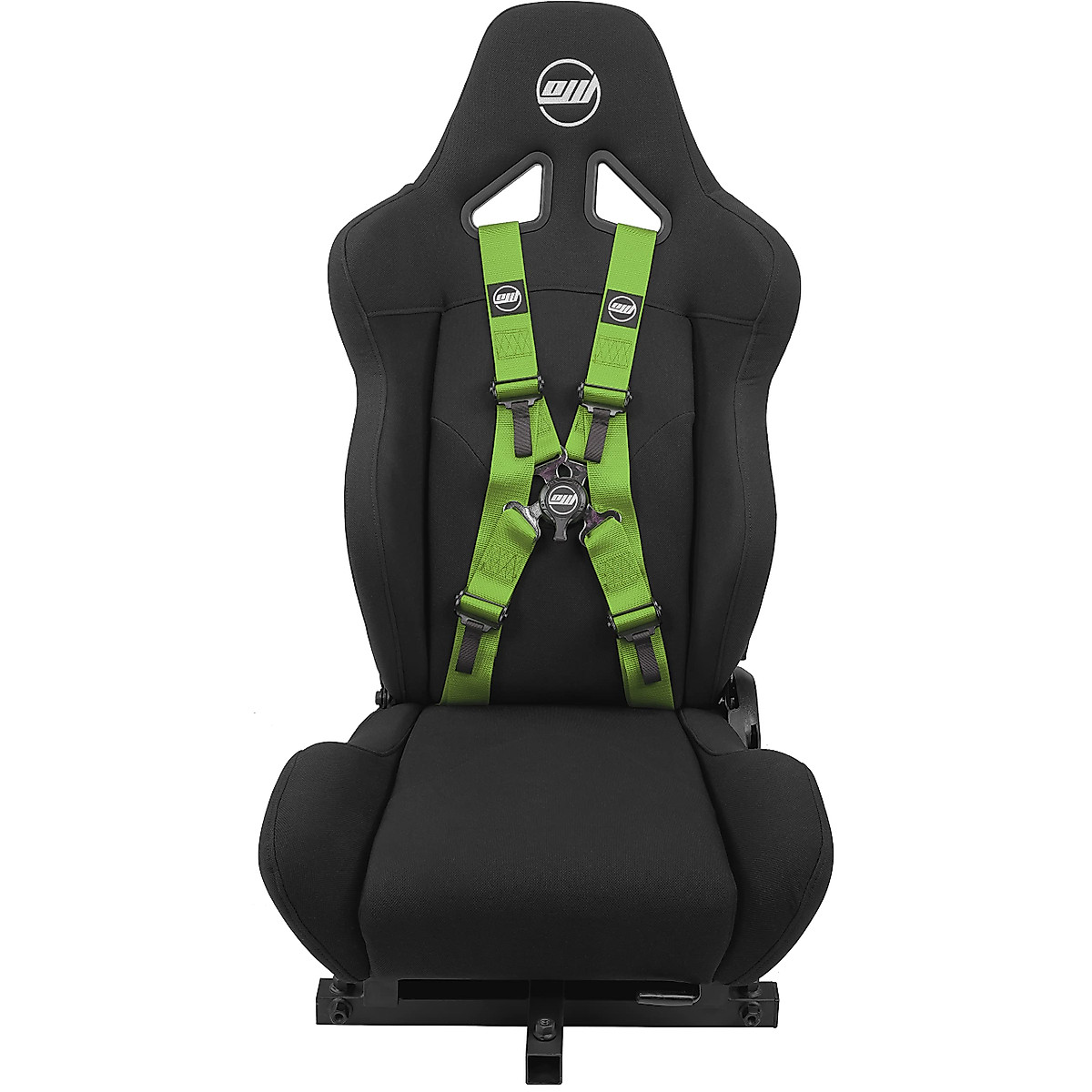 OpenWheeler Racing and Flight Simulation Cockpit Four Point Harness. Virtual Reality add-on. Green