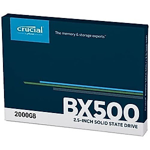 Crucial BX500 2TB 3D NAND SATA 2.5-Inch Internal SSD, up to 540MB/s - CT2000BX500SSD1