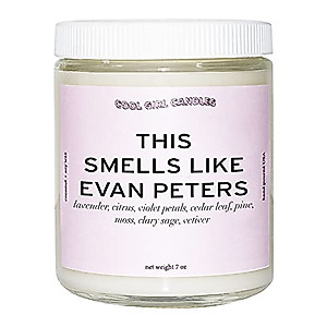 Cool Girl Candles | This Smells Like Evan Peters Scented Candle | All Natural Coconut Soy Wax | The Best Strong Scented Candles for Home Fragrance | Clean Burning | Funny Gifts | 8.5 fl oz