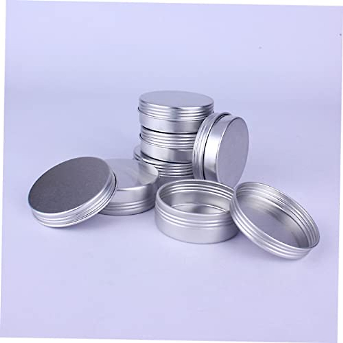 Ciieeo Container with Lid 24pcs Containers with Lids Cream Jars with Lids Empty Tin Cans Tin Cans with Lids Balm Tin Container Screw Tin Cans Empty Cream Jar Metal Tin Container Balsam