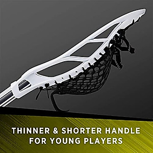 STX Lacrosse Stallion 50 Youth Lacrosse Complete Stick, Platinum/White, 39"