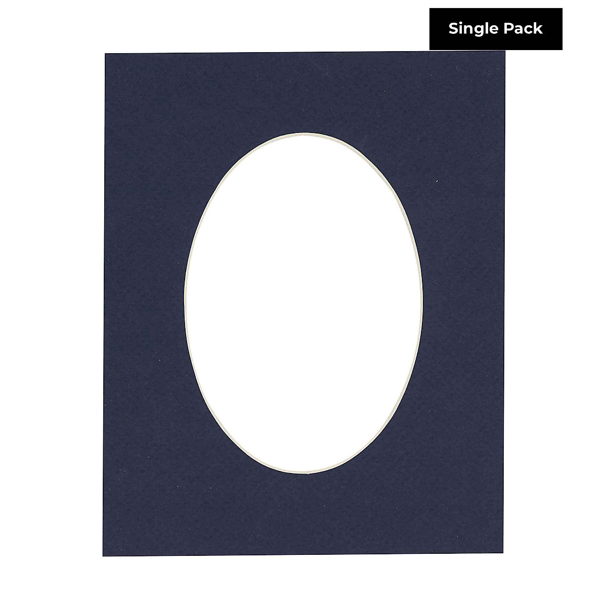 CountryArtHouse Navy Blue Acid Free 16x20 Oval Picture Frame Mat with White Core Bevel Cut for 11x14 Pictures - Fits 16x20 Frame - Pack of 1 Matboard