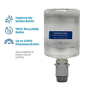 Pacific Blue Ultra Gentle Foam Hand Soap Refill (43714), Compatible Only With Pacific Blue Ultra Manual Dispenser, Dye and Fragrance-Free, 40.5 FL OZ, 4 Refills Per Case