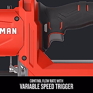 CRAFTSMAN V20 Grease Gun Kit, Cordless, 40" Hose, 10,000 Max PSI, Battery and Charger Included (CMCGG001D1)