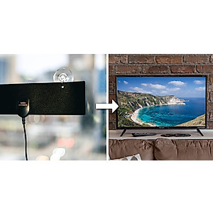 New Vista Wide-Span Flat Field Digital HDTV Antenna by Free Signal TV. Designed for High Performance HD/4K Local OTA TV Reception and Easy Passive No-Power Indoor Installation