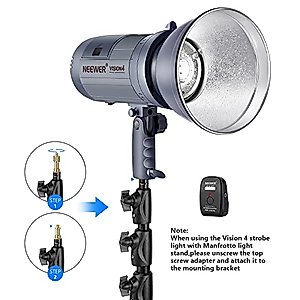 Neewer 600W Battery Powered Outdoor Studio Flash Strobe Lighting Kit:(2)VISION4 Monolight with 2.4G System,(2)Translucent White Umbrella,(2)Rectangular Softbox for Video Shooting Location Photography
