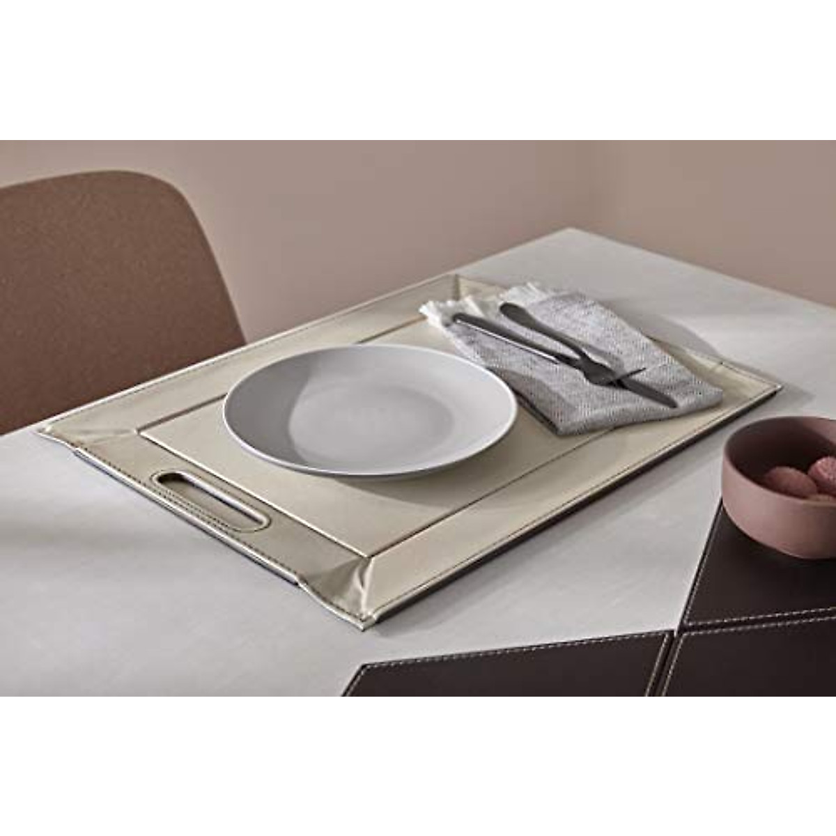 Freeform Two-Tone Reversible M Tray, 55 x 41 cm, Grey-White