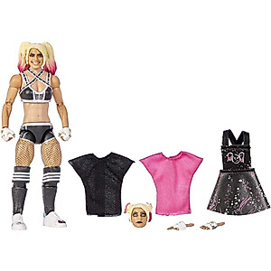 Mattel WWE Ultimate Edition Action Figure & Accessories Set, Alexa Bliss 6-inch Collectible with 30 Articulation Points, Swappable Pieces & Entrance Gear