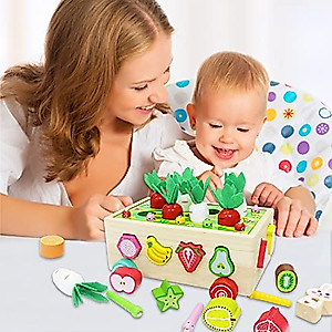 Cieyan Montessori Toys for 1+ Year Old, Toys for Girls Boys 2 Year Old Toys, Educational Toys for 1 Year Old Toddler Toys, Easter Toys for Toddlers 1-3 Wooden Toys for 1 + Year Old