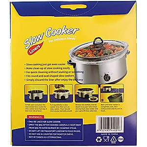 Slow Cooker Liners, 13 x 21 inch Disposable Cooking Bag, Easy to Clean Plastic Bag,BPA Free 2 Pack(20 Bags)