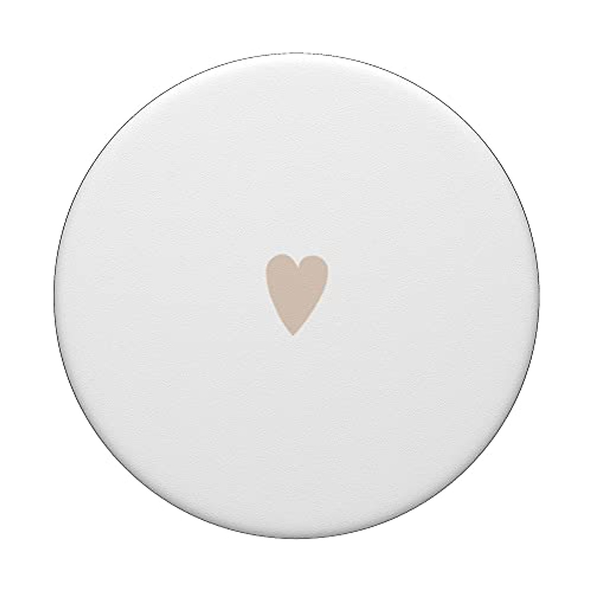 Sand / Beige / Tan Hand Drawn Heart Minimalist Love PopSockets Standard PopGrip