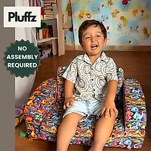 Pluffz Toddler Couch: Comfy Kids Sofa Chair for Indoor, Convertible Chair Sofa for Kids, Perfect Toddler Lounge Chair for Little Ones