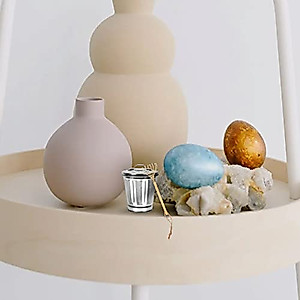 Cabilock Trash Cans Desk Topper Mini Small Trash Can Desktop Garbage Can Trash Can Countertop Trash Bin Mini Wastebasket with Mini Rake and Lid Zen Garden Tools Tabletop Accessories Retro Decor