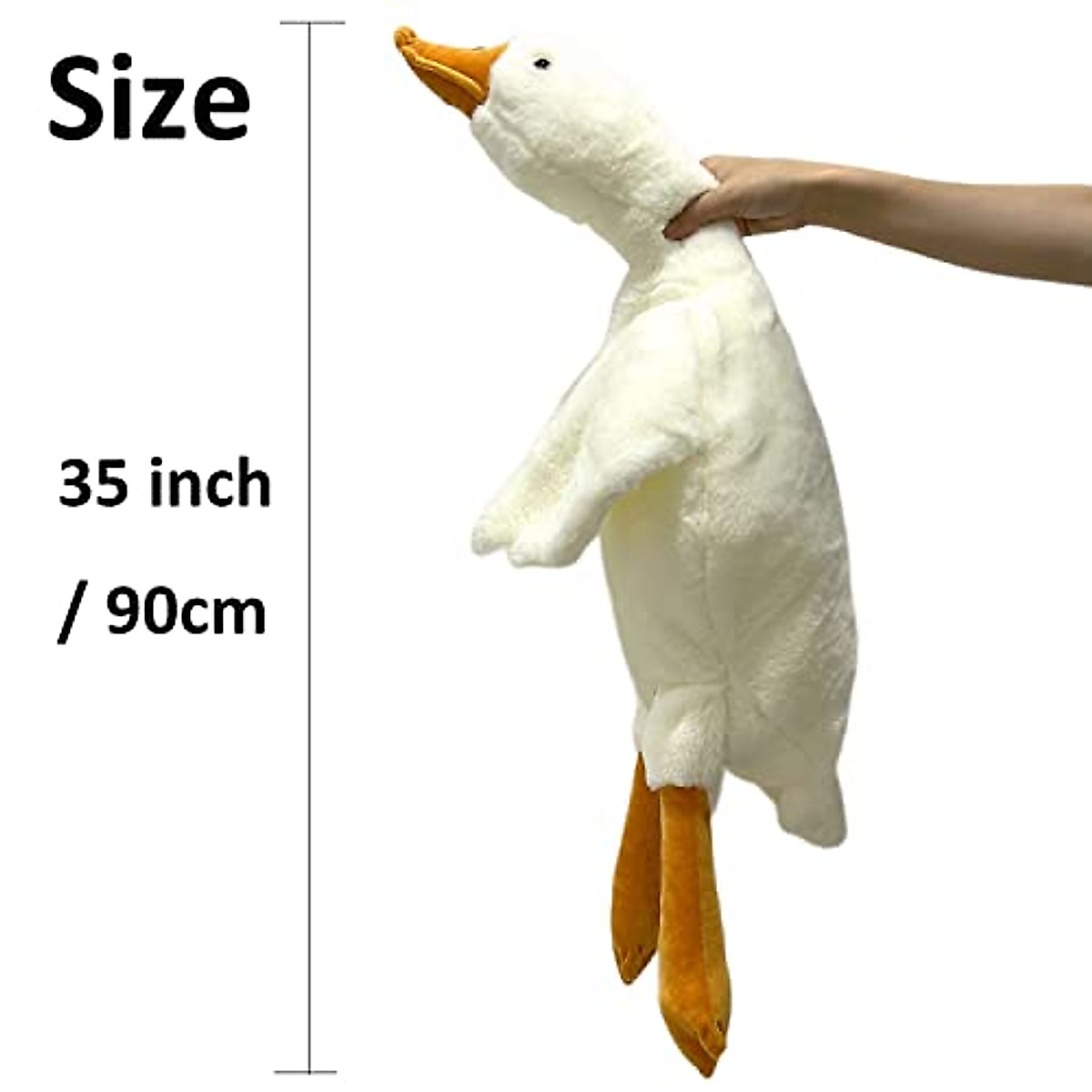 Tanha Goose Plush, Goose Stuffed Animal, White Stuffed Goose, Soft and Cute Duck Plush Gift for Kids and Adults（35 inch, 90cm）