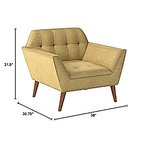 INK+IVY Lounge Yellow Multi, Modern Mid-Century Style Living Room Sofa Furniture