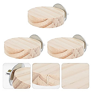 Yardwe Wooden Toys Wooden Toys Bird Toy Climbing Toys 6 Pcs Bird Perch Bird Platform Stand Bird Playground Stand Bird Stand Wood Stand Platform Natural Bird Toy Climbing Toys Chew Toys Chew Toys