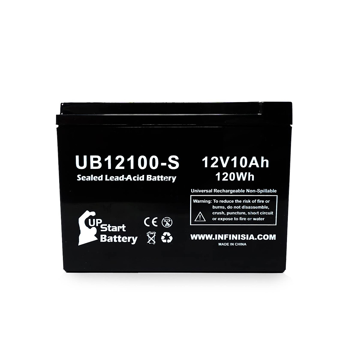 3 Pack Replacement for Schwinn S750 36 Volt Battery - Replacement UB12100-S Universal Sealed Lead Acid Battery (12V, 10Ah, 10000mAh, F2 Terminal, AGM, SLA)
