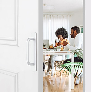 2 Pack Adhesive Handles Self Stick Instant Cabinet Handles 5.83" Stick on Cabinet Handles Drawer Push Pull Handles Helper Sliding Screen Door Handles for Sliding Closet Window Wardrobe - Silver