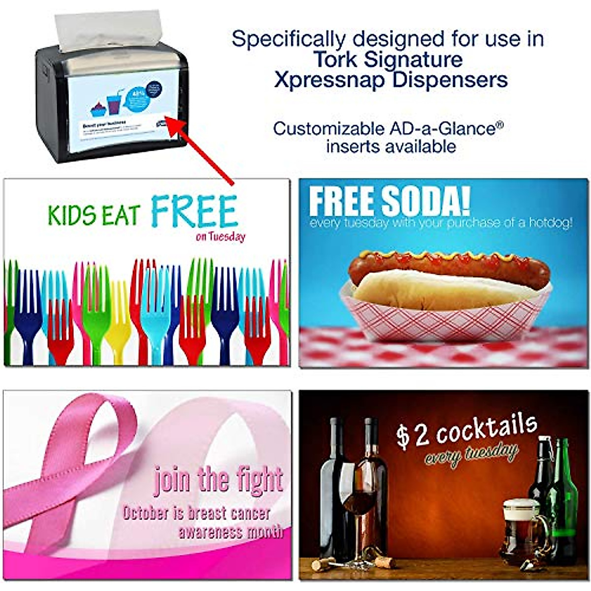 Tork Xpressnap® White Dispenser Napkin N4, Recycled 2-ply, 8.5" x 6.5", 12 x 400 napkins, DX990