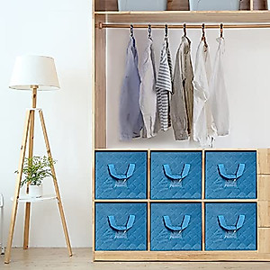 Cloth Storage Bins With Handles, LSNDEE Large Storage Box Organizer, Foldable Fabric Storage Cubes, Closet Organizers For Home And Office, 11.8 "X 11.8" X 11.8 ", 3 Pack