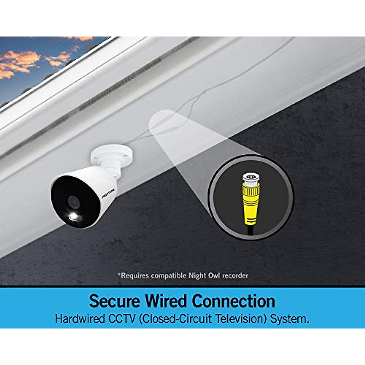 Night Owl 1080p HD Wired Indoor/Outdoor Add-On Cameras with Built-in Motion-Activated Spotlights, 100 ft. of Night Vision, Wide Viewing Angle and Color Night Vision (2-Pack)