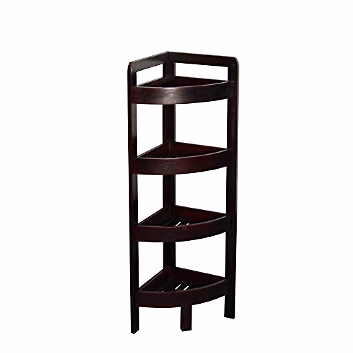 eHemco 4 Tier Bamboo Corner Storage Shelf, 31.5 Inches, Espresso