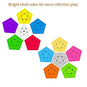 Megaminx Speed Cube, Stickerless 3x3x3 Pentagonal Speed Cube Dodecahedron Magic Cube Puzzle
