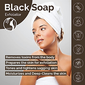 Fatima's Garden Argan Oil Black Soap - Exfoliating Cleanser, 1Kg