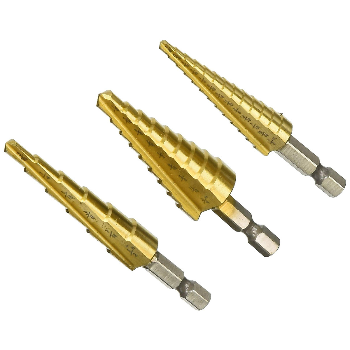 Titan Tools TIT16503 Step Drill Set, 3 Piece (3 Piece Step Drill Set)