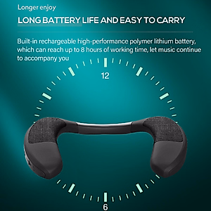 CENGNIAN Neckband Bluetooth Speaker, Neck Speaker Bluetooth Wireless, Wearable Speaker, True 3D Stereo Sound, Portable Soundwear, IPX4, for Home Sport Outdoor