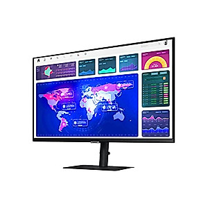 SAMSUNG ViewFinity S60UA Series 24-Inch WQHD Monitor, 75Hz, IPS Panel, USB-C, HDR10 (1 Billion Colors), Height Adjustable Stand, TUV-Certified Intelligent Eye Care (LS24A608UCNXGO),Black