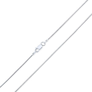ARGENTO REALE 925 sterling silver necklace 1MM- 2MM Round Snake Chain Necklace- Solid Sterling Silver Chain For Pendants, Flexible 925 Snake Chain, 16-30 Lobster Clasp Silver necklace Made in Italy