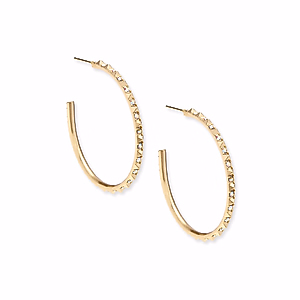 Kendra Scott Veronica Hoop Earrings in Gold Iridescent Crystal
