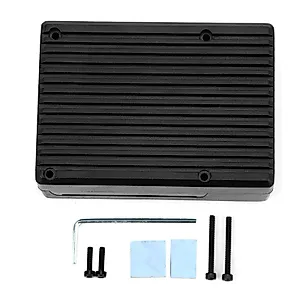 Aluminum Alloy Protective Shell Set Installation Tool Set, Electronic Components Black for Pi4, Case Motherboard Parts, Simple Installation.