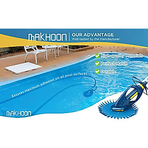 MAKHOON 4 Pieces Pool Cleaner Replacements Include W70329 Pool Cleaner Finned Seal W69698 Pool Cleaner Diaphragm W70327 Foot Pad Compatible with Zodiac Baracuda G2, G3, G4 Replace W69721 W72855