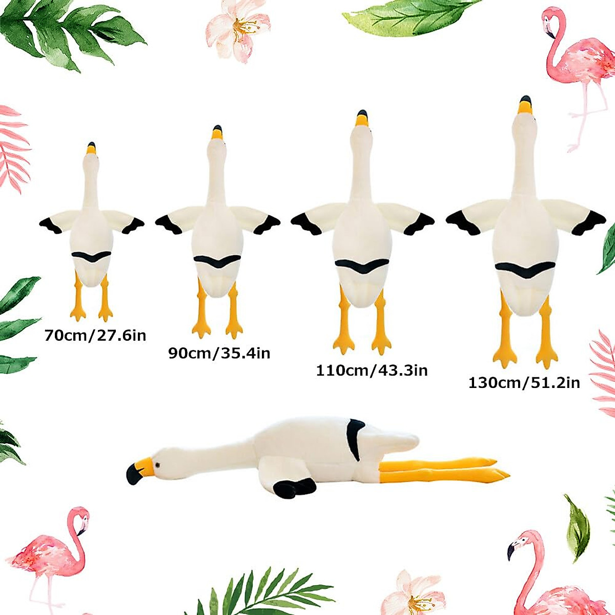 Yuthsona Pink Flamingo Stuffed Animal Plush Pillow Toys Giant Stuffed Animal Plush Doll Cozy Flamingo Plush Sleeping Pillow Gifts for Kids Birthday Decoration