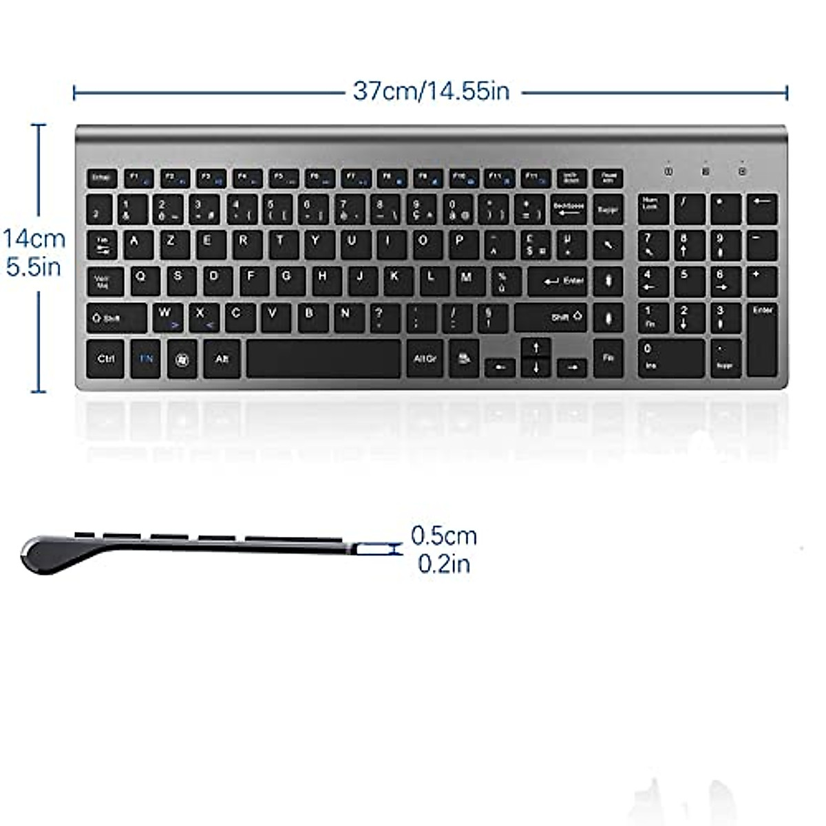 Big Keyboard Wireless Keyboard and Mouse Combination Slim 2.4G Silent Compact Scissors Key Desktop Laptop Keyboard