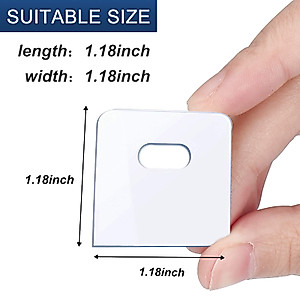 SOGEWO (30 Set/ 60 Pieces) Clear Vertical Blind Repair Tabs, Vertical Blind Repair Kit, vertical blinds replacement slats with 2 Alcohol Wipes