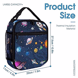 3PCS 17 Inch Space Backpack, Cartoon Galaxy Daypack Stylish Laptop Bag, Cool Shoulders Backpack with Adjustable Shoulder Strap(Space & Galaxy)