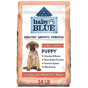 Blue Buffalo Baby BLUE Healthy Growth Formula Natural Large Breed Puppy Dry Dog Food, Chicken and Brown Rice Recipe 24-lb