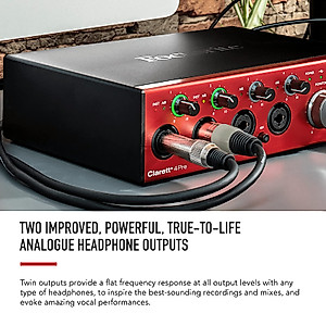 Focusrite Clarett+ 4Pre USB Studio-Grade Audio Interface for Music Makers — Four Low-Noise, Low-Distortion Mic Preamps providing True-To-Life Sound