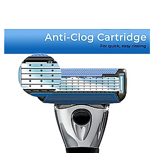 Personna Men's 5 Blade Razor System - Mens Shaving Razors - Razor Handle with 12 Replacement Cartridges