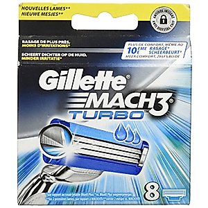 Gillette Mach3 Turbo Razor Blades for Men