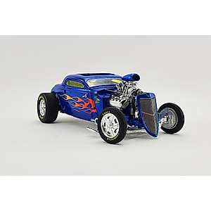 ModelToyCars 1934 Rat Fink Hot Rod Blown Altered Coupe, Blue - Acme 18965 - 1/18 Scale Diecast Model Toy Car