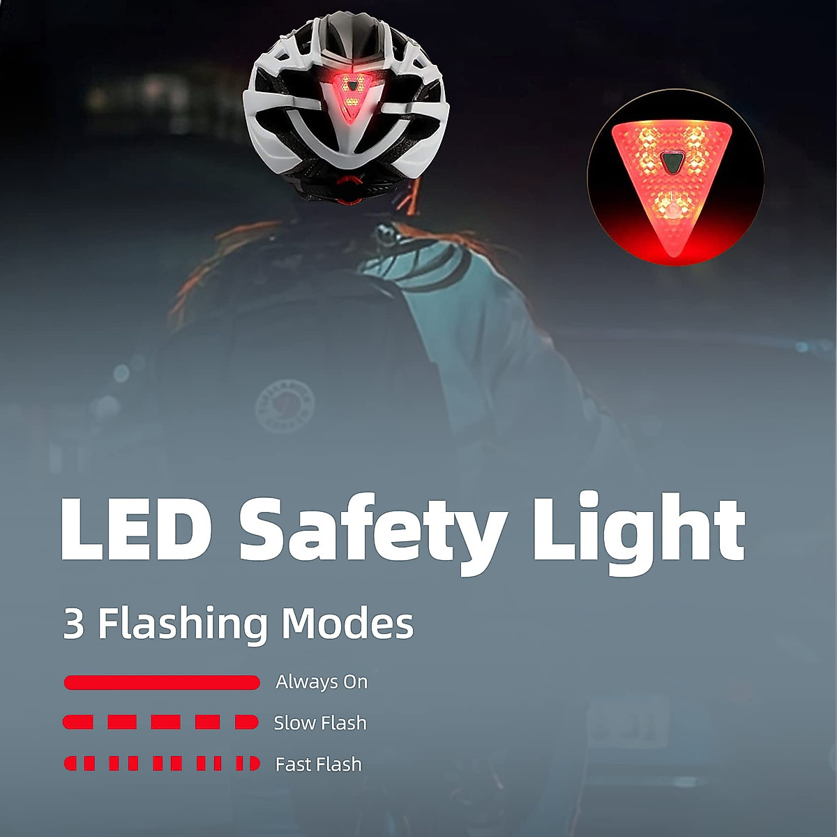 Shinmax Bike Helmet, CPSC/CPC Bike Helmet for Adult Men Women with Magnetic Goggles&Led Back Light Cycling Helmet Adjustable SM-T69