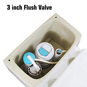 WinZo WZ5080 Elongated Dual Flush One Piece Toilet Low Profile 17.25" Comfortable Chair Height with Soft Closing Seat White