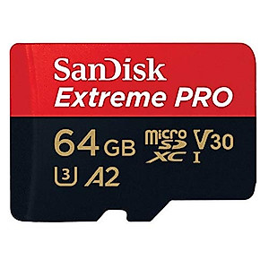 SanDisk 64GB Micro SDXC Memory Card Extreme Pro (2 Pack) Works with GoPro Hero 9 Black Action Camera U3 V30 4K Class 10 (SDSQXCY-064G-GN6MA) Bundle with 1 Everything But Stromboli TF & SD Card Reader